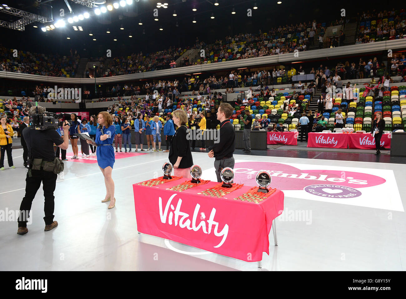 Netball vitality signage branding advert advertisement hi-res stock ...