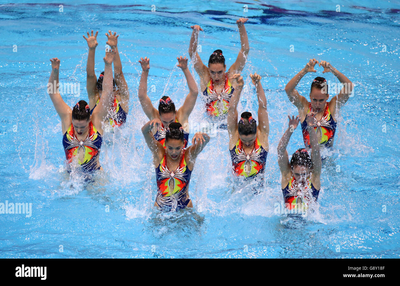 Israel compete in the Synchronised Swimming Team Free Preliminary ...