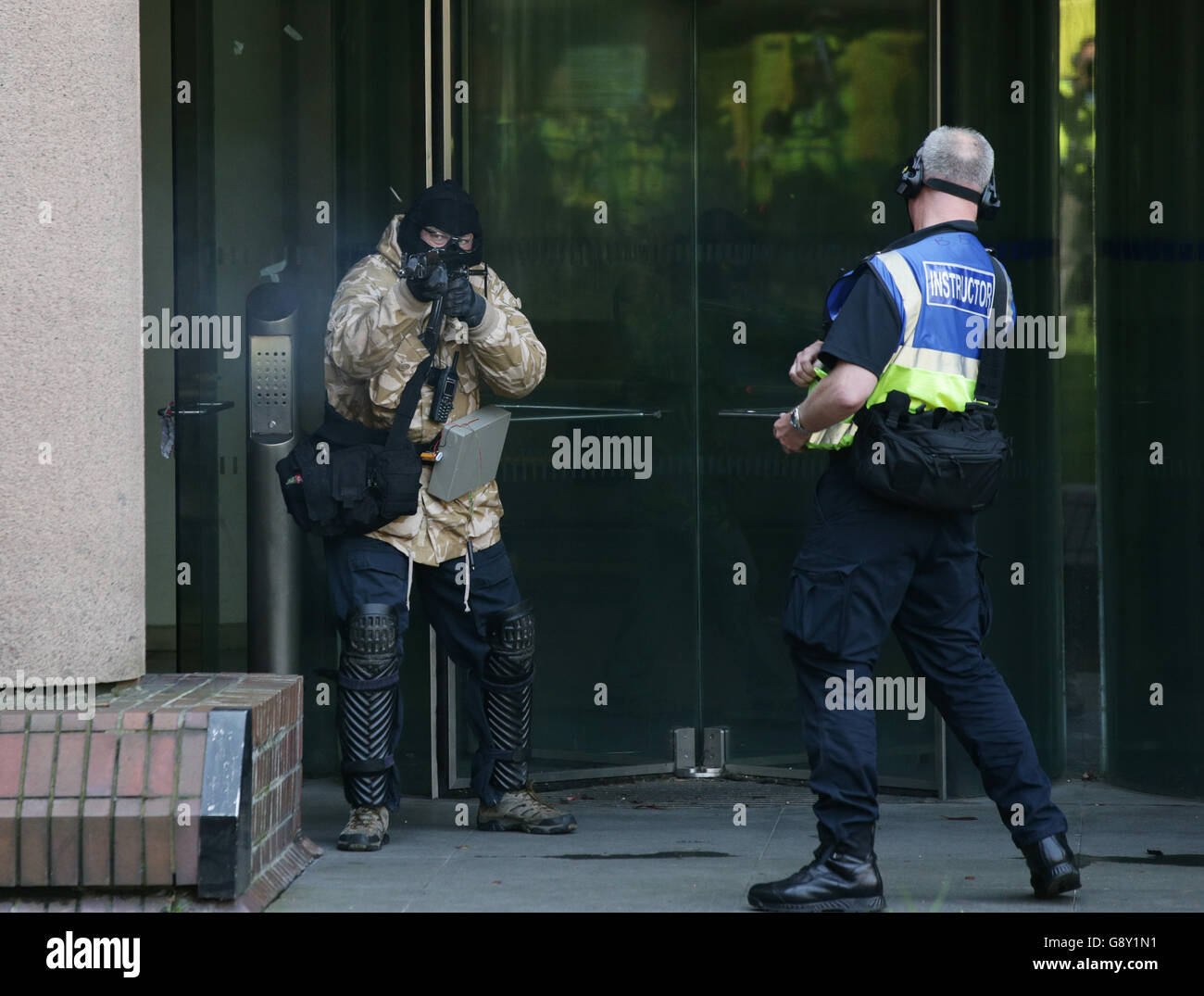 Marauding terrorist firearms attack training exercise hi-res stock ...