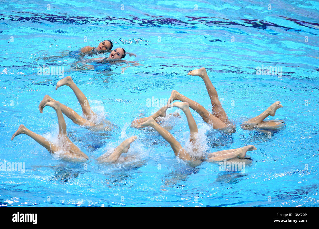 Spain competes in the Synchronised Swimming Free Combination Final ...