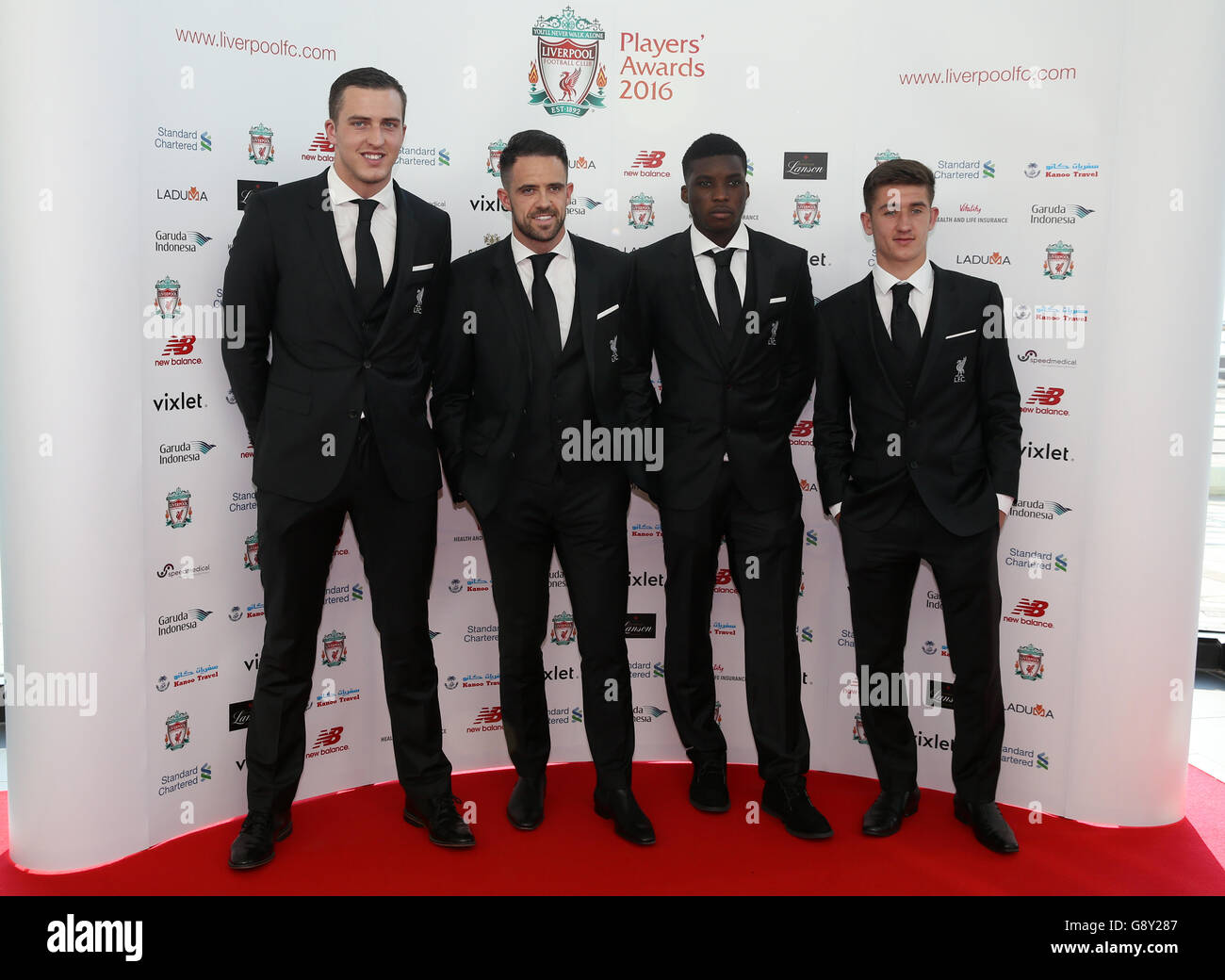 Liverpool's (left-right) Ryan Fulton, Danny Ings, Sheyi Ojo and Cameron ...