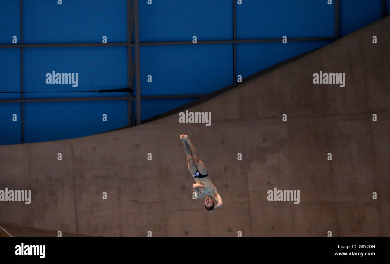 Ireland's Oliver Dingley competes in the Men's Diving 3m Springboard ...