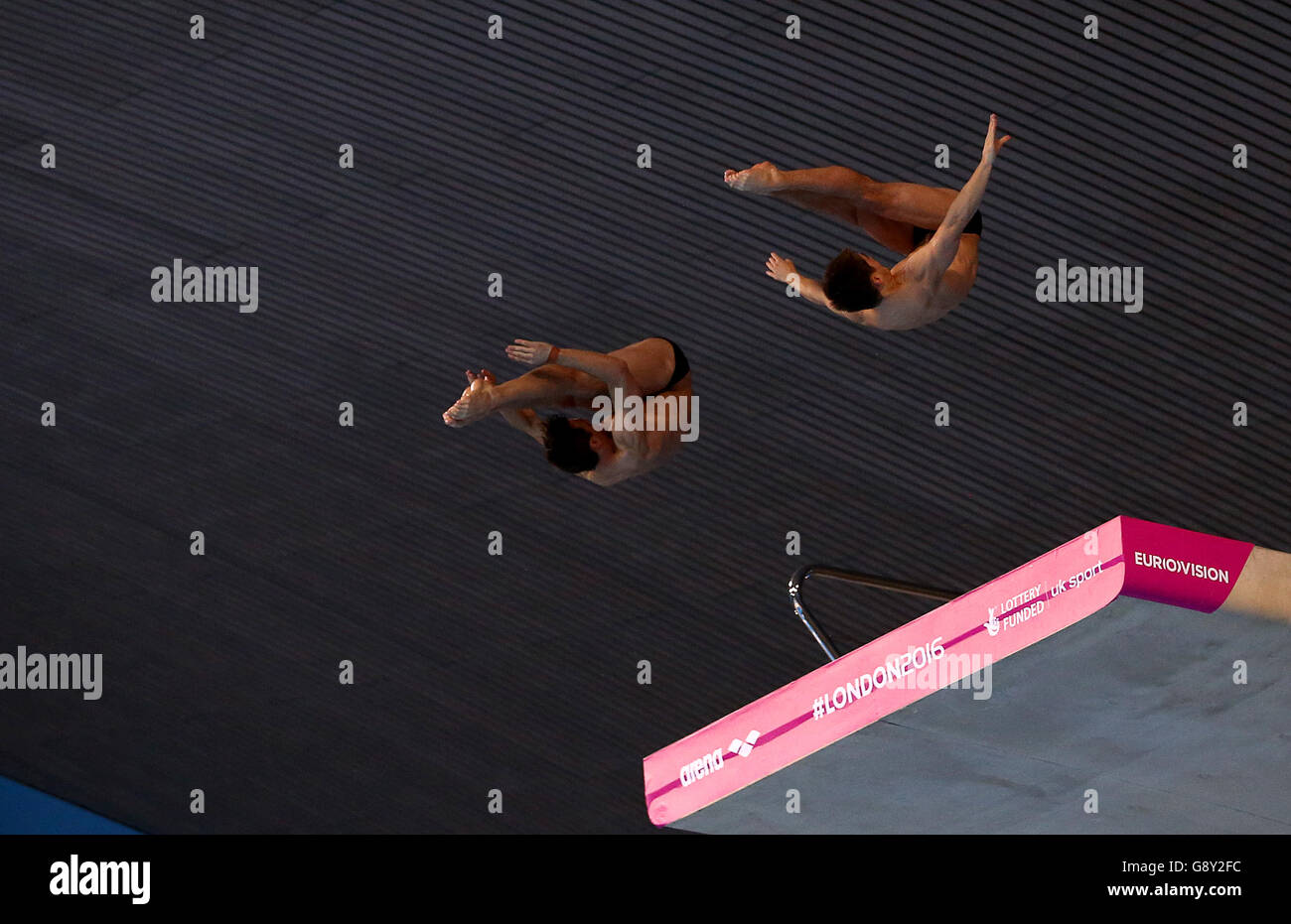 Great Britain's Tom Daley and Daniel Goodfellow compete in the Men's ...