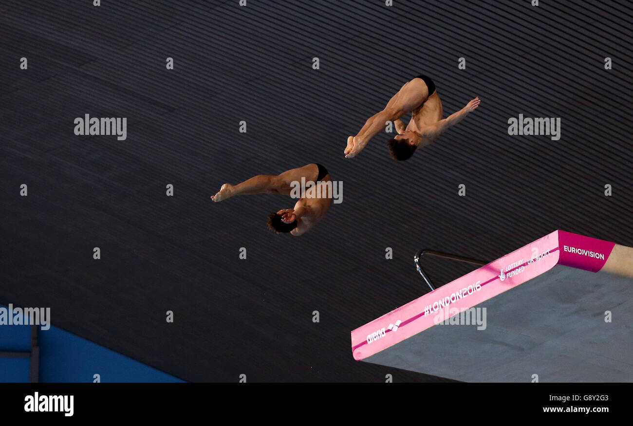 Great Britain's Tom Daley and Daniel Goodfellow compete in the Men's ...