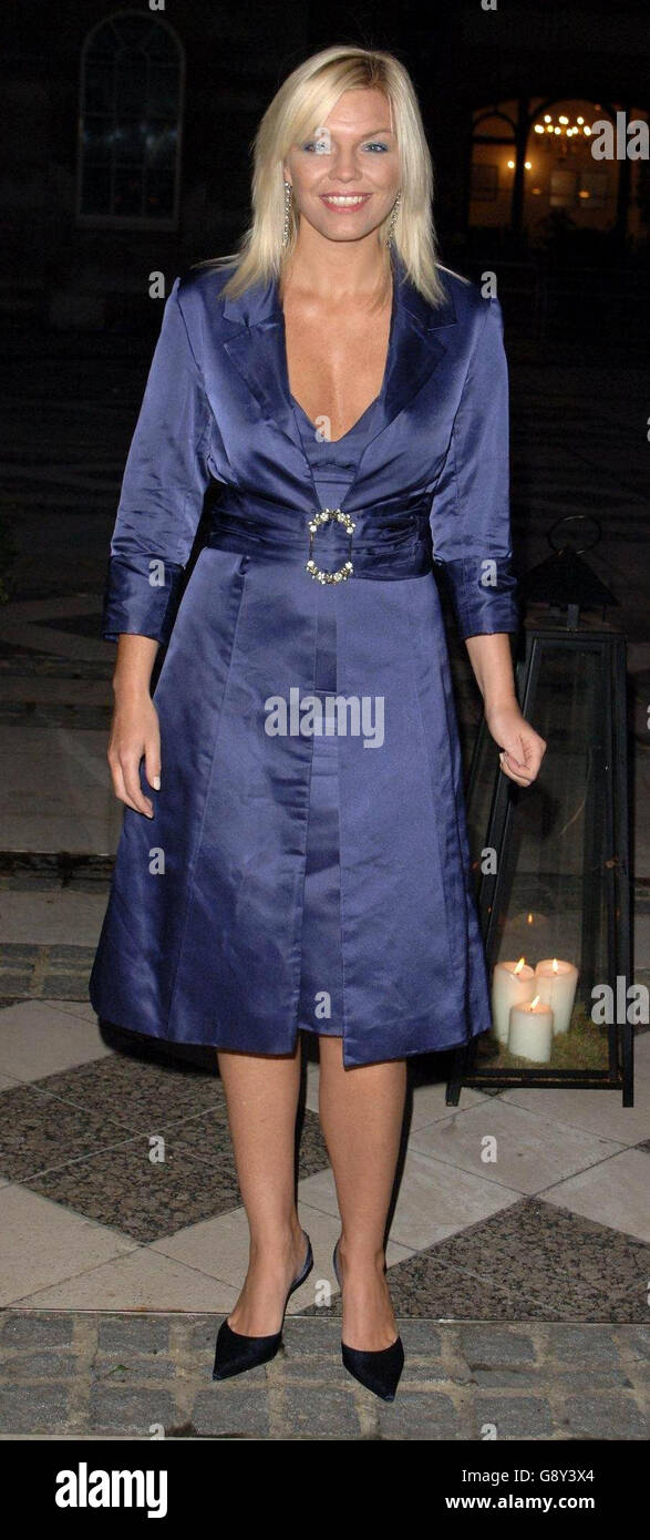 The X Factor's Kate Thornton arrives at ITV's 50th Anniversary Dinner ...