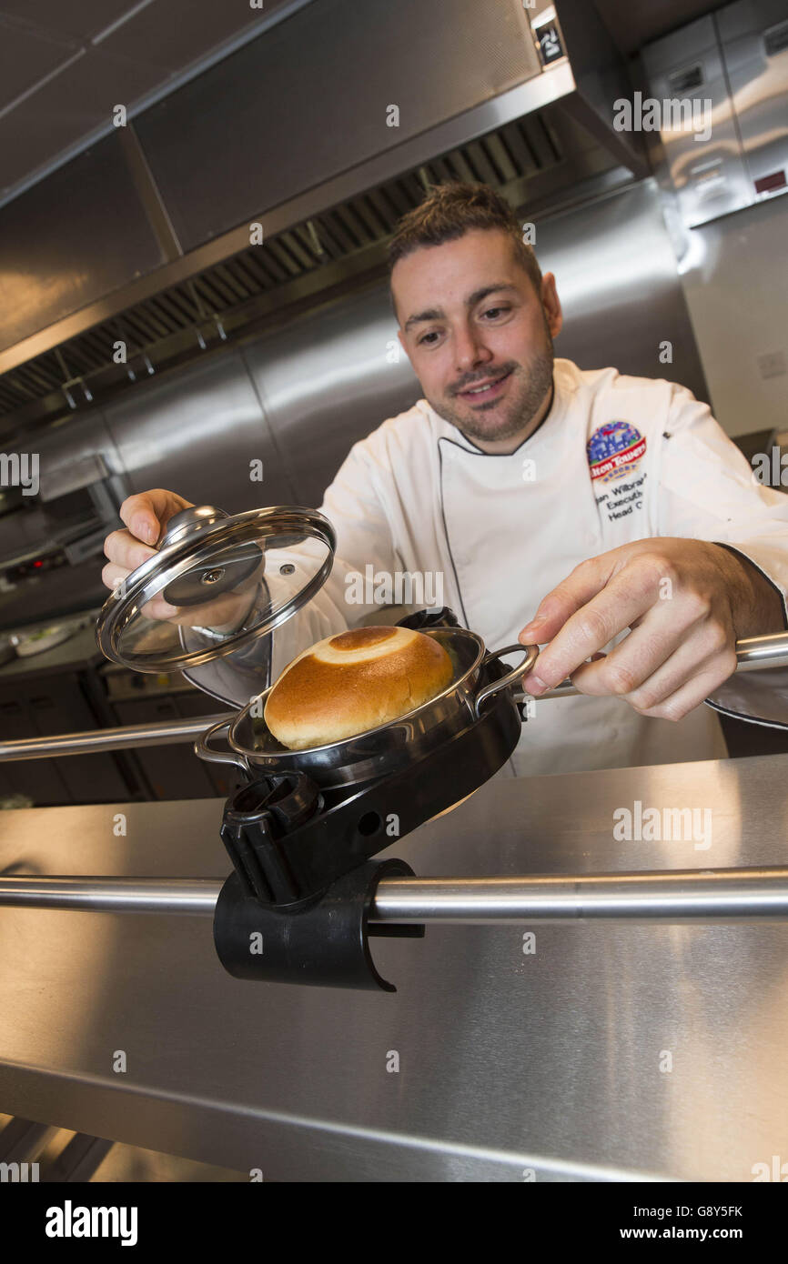 Dan Willbraham, Executive Head Chef, unveils the plate tracks at the ...