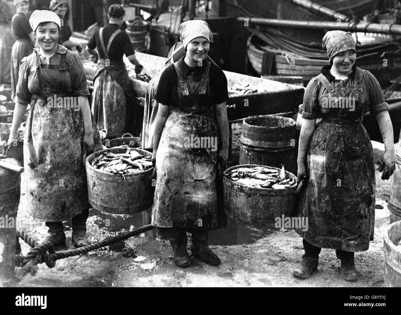 Women fish workers Stock Photo - Alamy