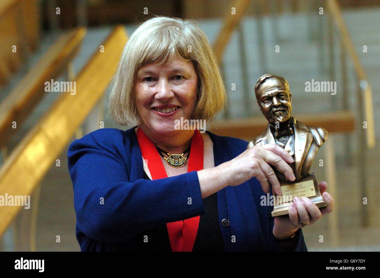 Eleanor Hewlett Gimon with her Carnegie Medal for Philanthropy Stock ...