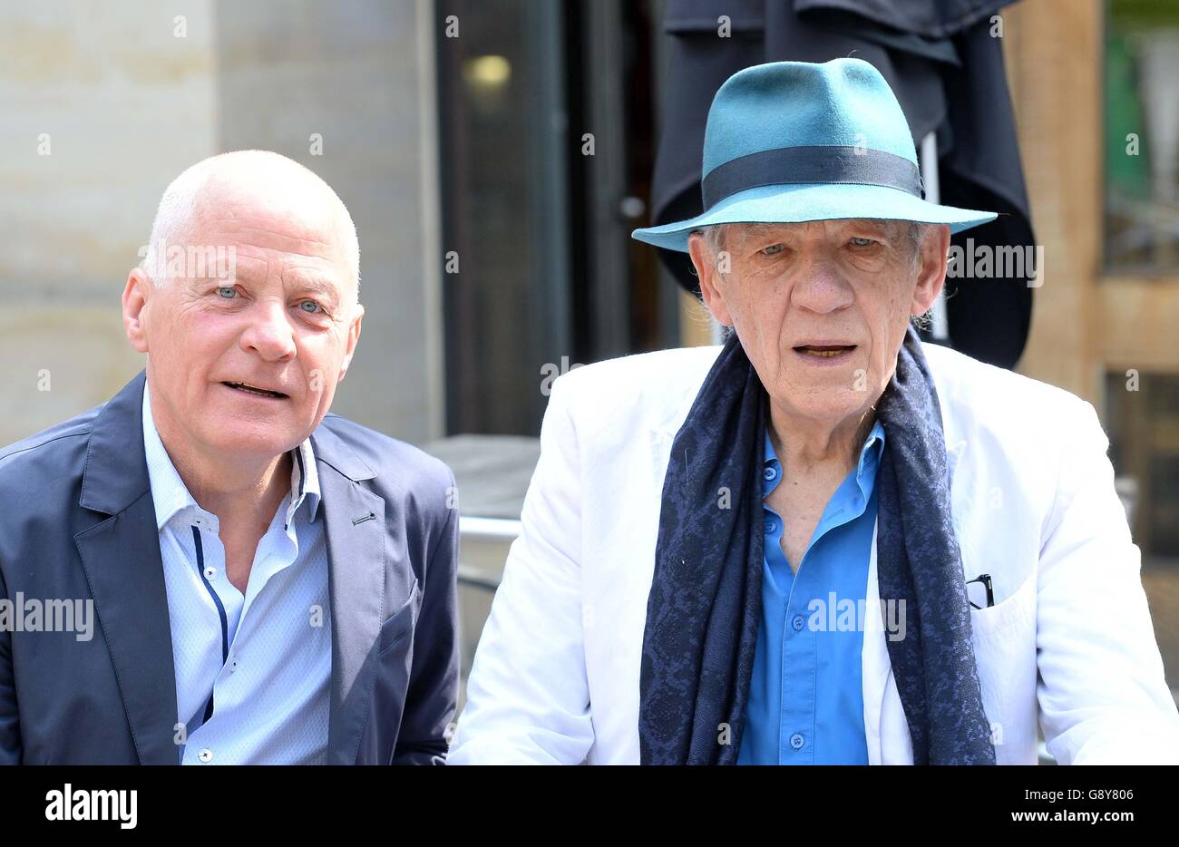 Lord Michael Cashman (left) and Sir Ian McKellen arriving at Southwark ...