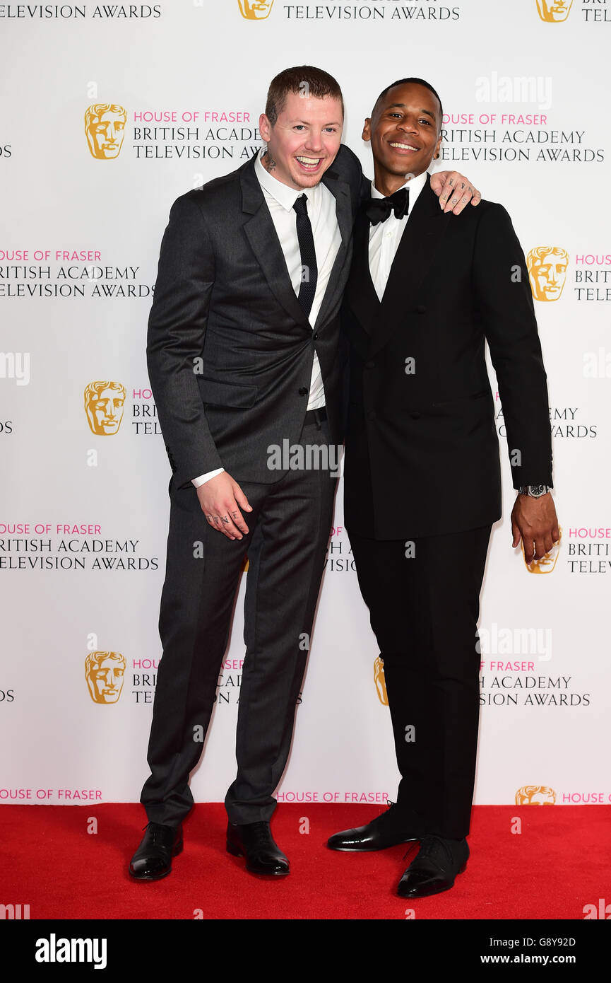 Professor Green and Reggie Yates attending the House of Fraser BAFTA TV ...