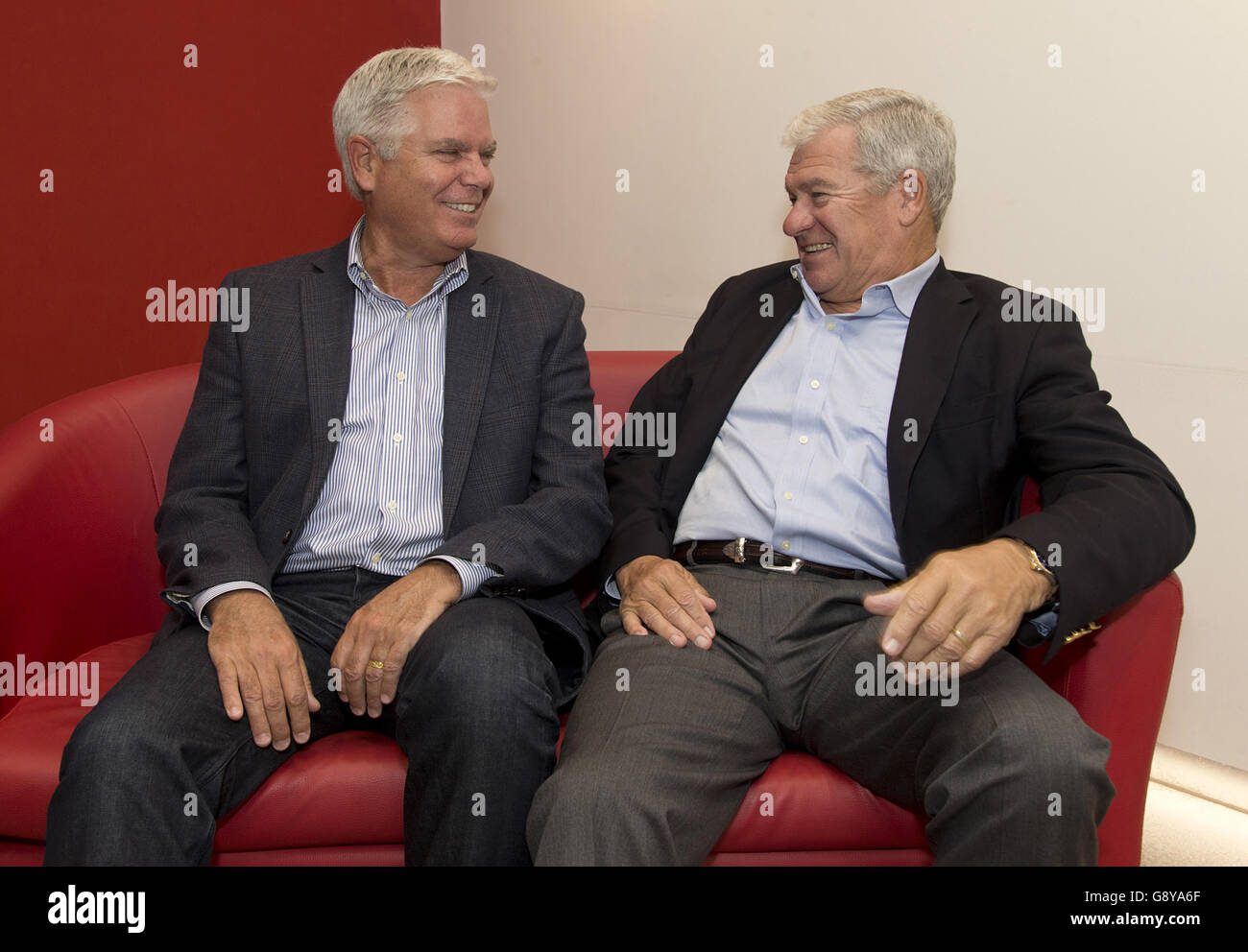 Gregg Saretsky (left), President and CEO of WestJet and Clive Beddoe ...