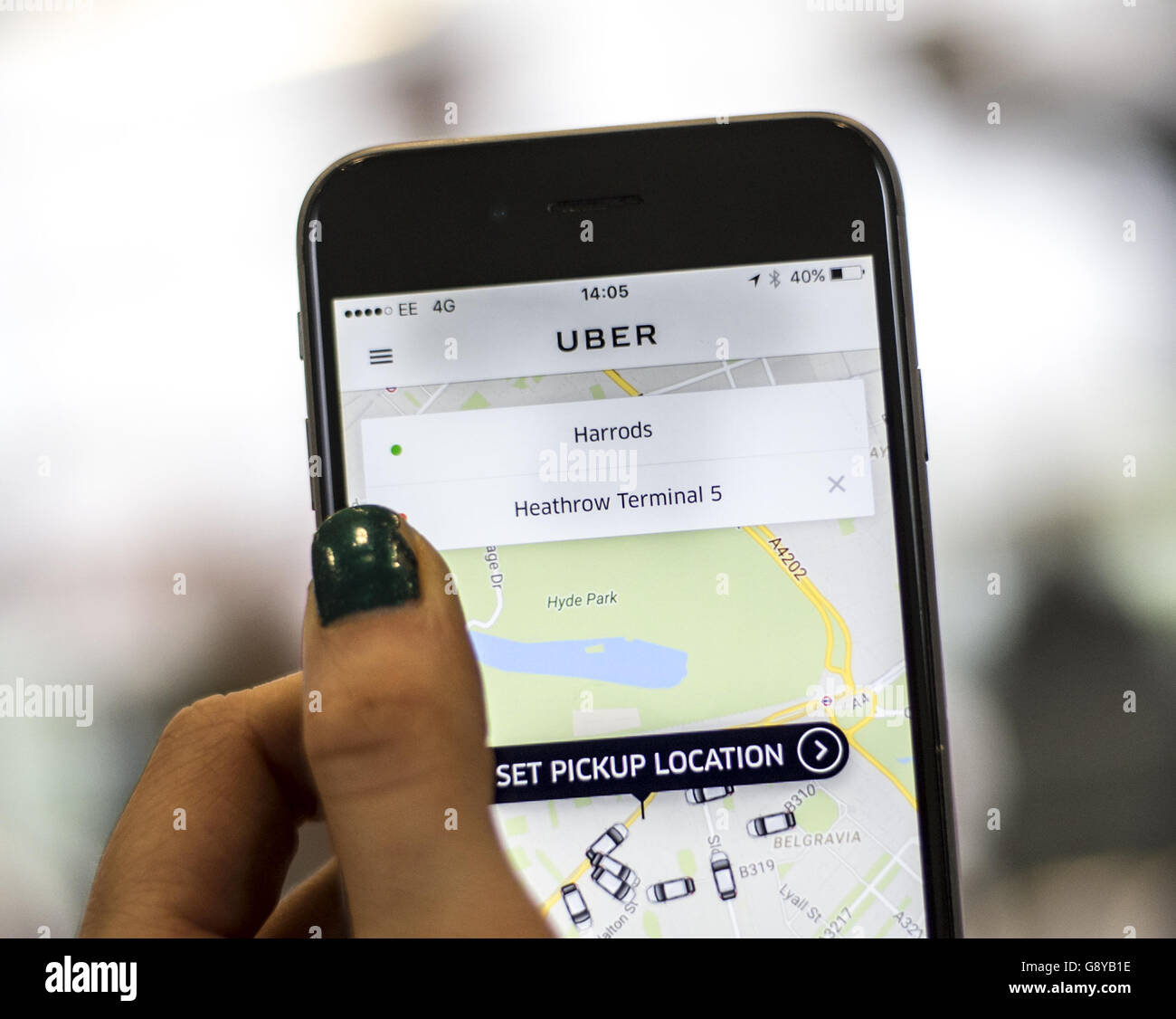 Uber app stock Stock Photo - Alamy