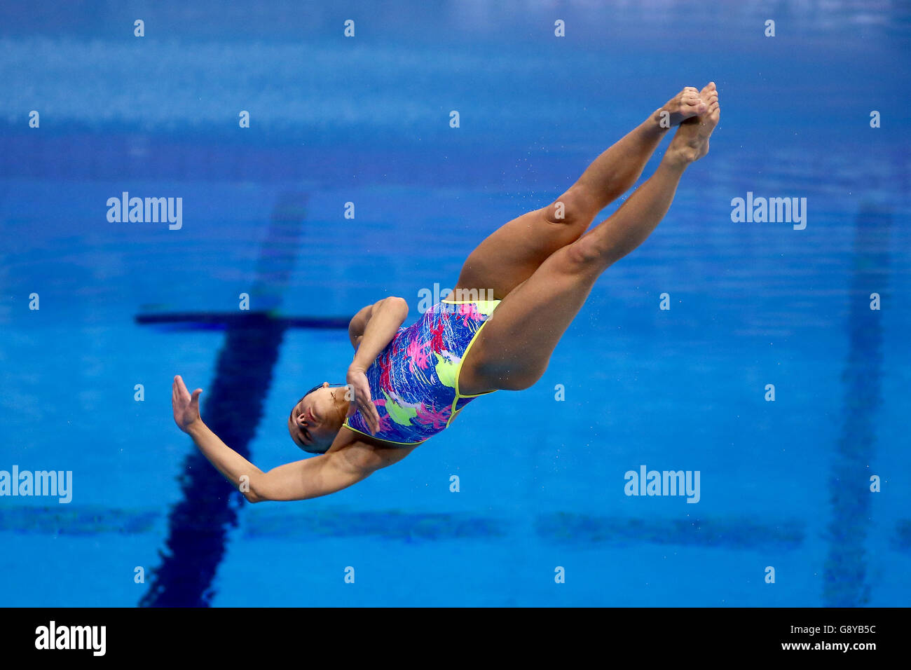 Ukraine's Anna Pysmenska competes in the Women's 1m Springboard Diving ...