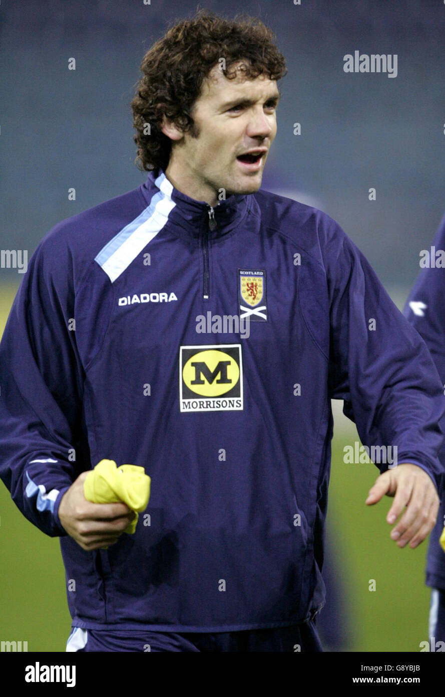 Scotland's Christian Dailly during the training session at Maribor ...