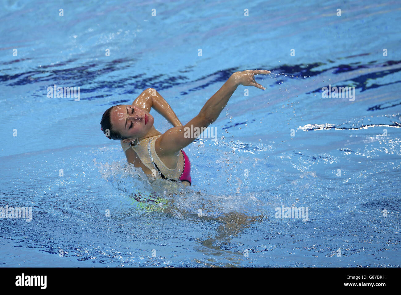 Ukraine's Anna Voloshyna competes in the solo technical final during ...