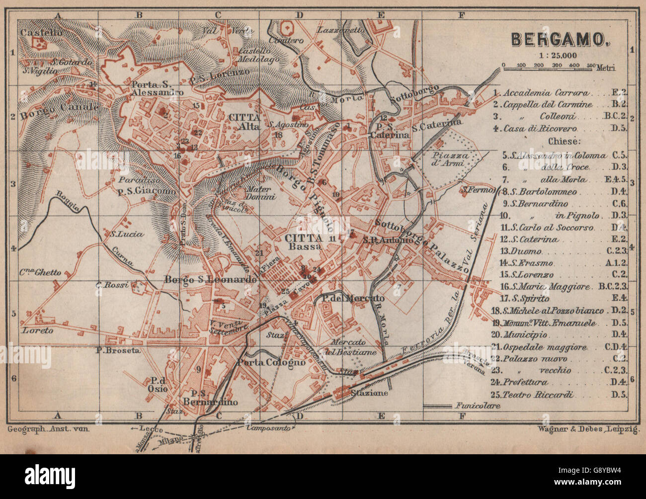 Palazzo Colleoni Bergamo Italy Map