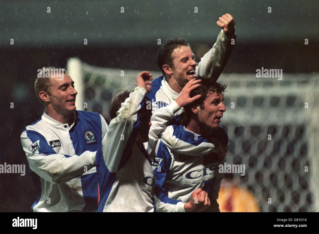 Blackburn rovers kevin gallacher second right hi-res stock photography ...