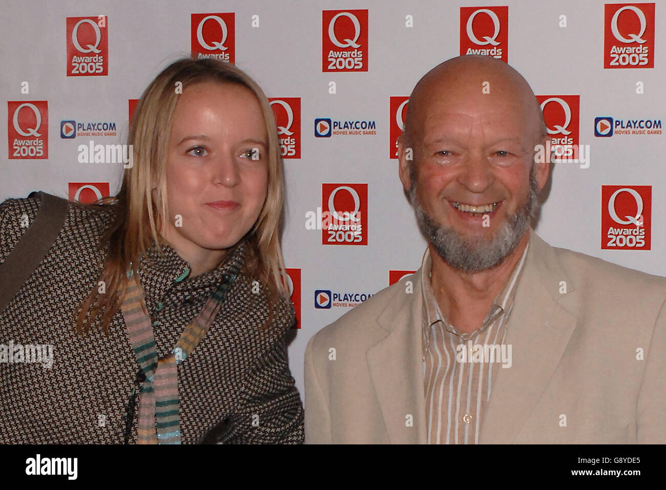 Michael eavis and daughter emily arrive at the q awards hi-res stock ...