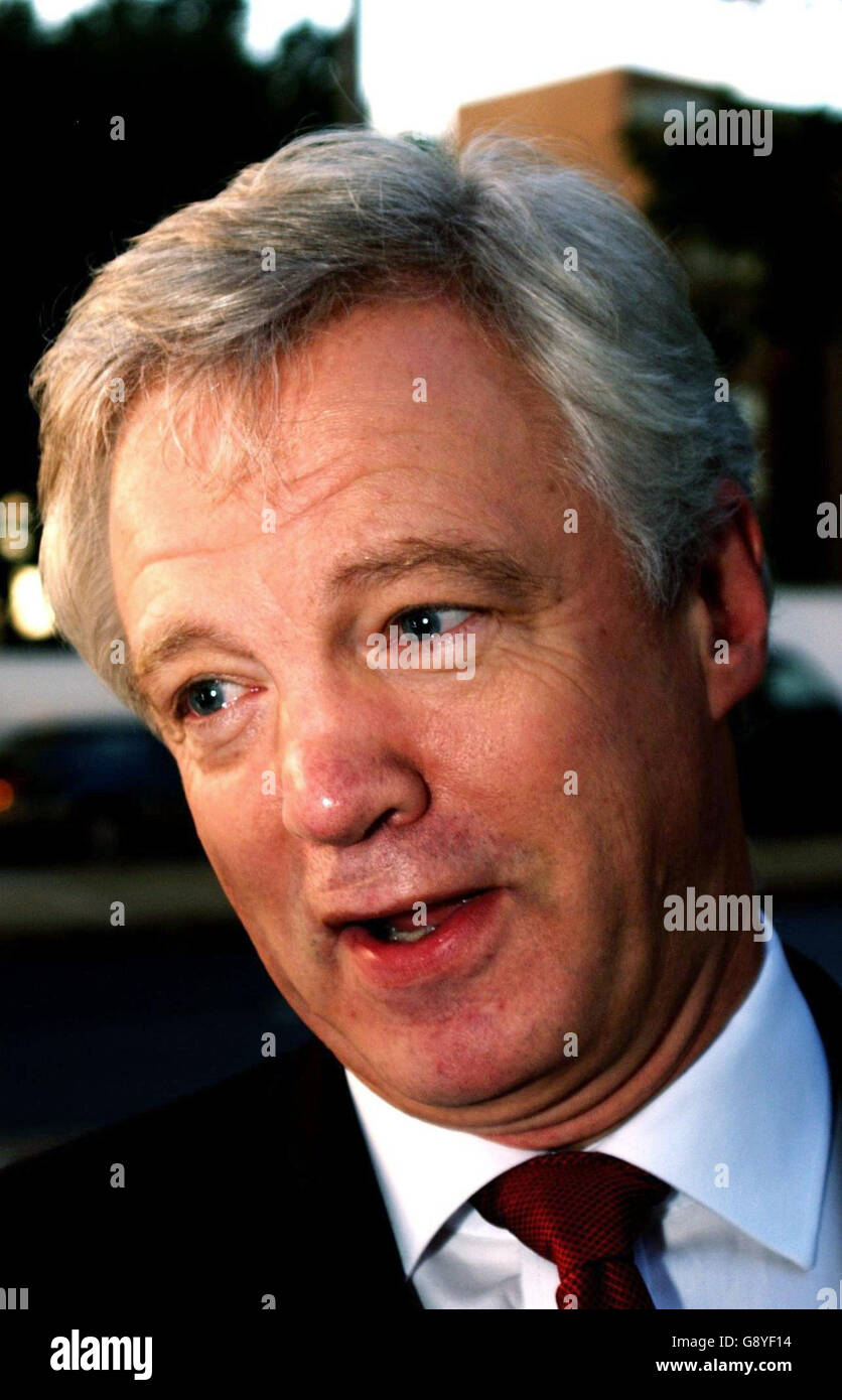 Convervative leadership contender David Davis leaves his home in London ...