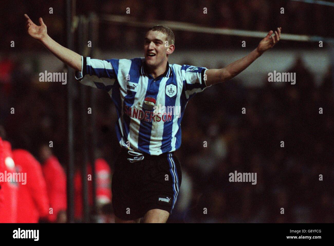 Andy booth celebrates second hi-res stock photography and images - Alamy