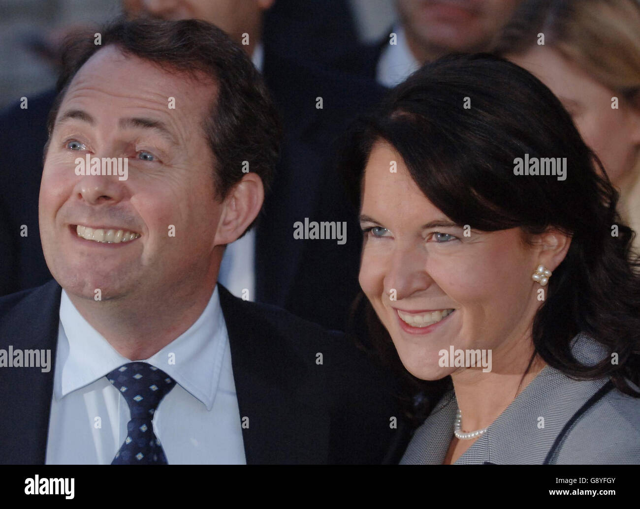Former Tory leadership candidate Dr Liam Fox and his fiancee Jesme ...