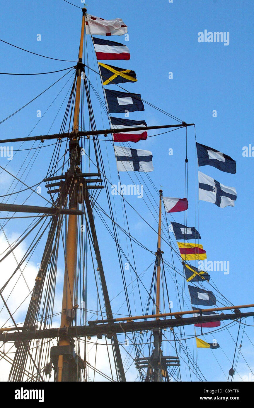 Nelson's signal "England Expects" flies from the former Admiral's ...