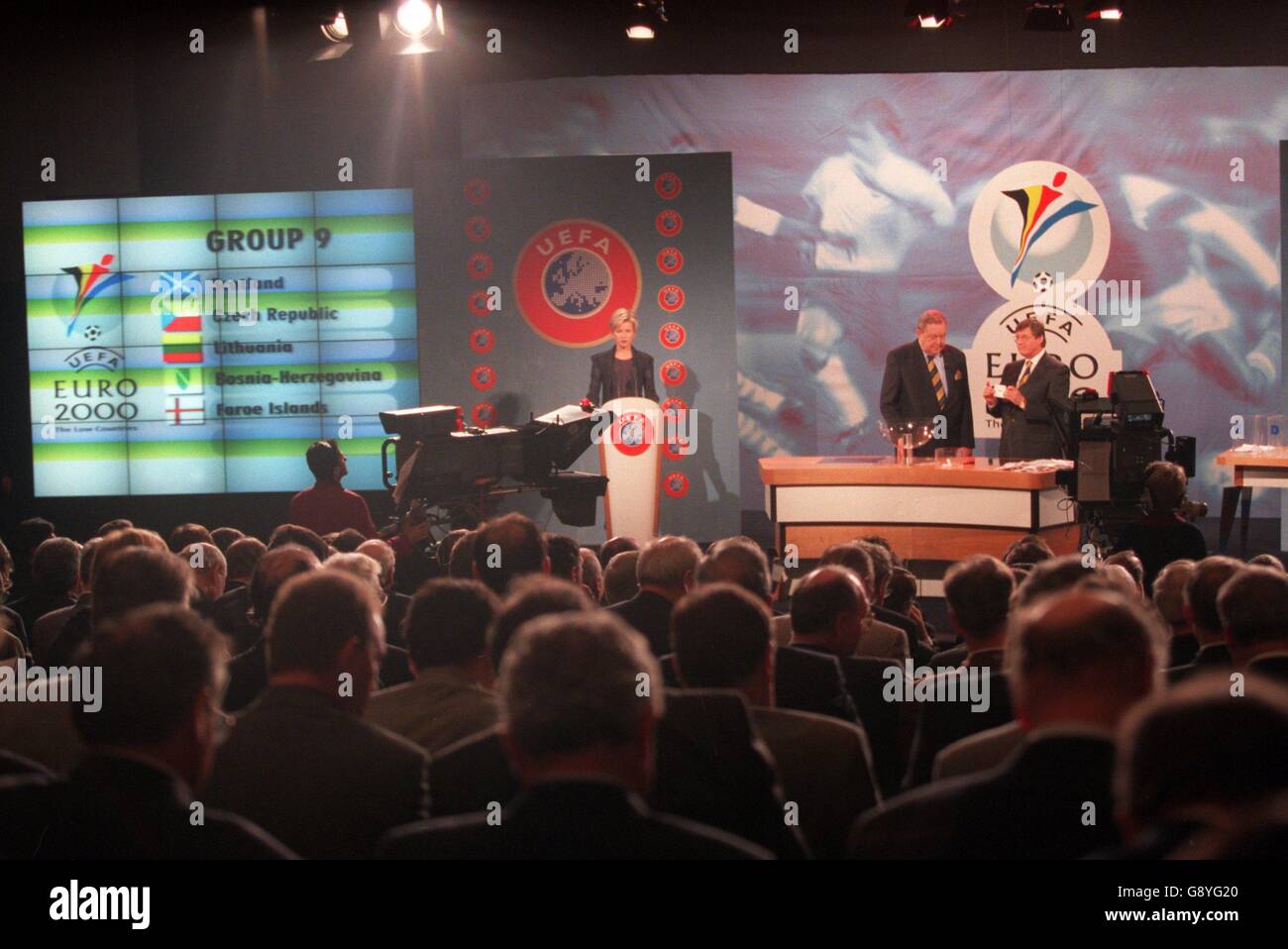 Uefa president lennart johansson gerhard aigner hi-res stock ...