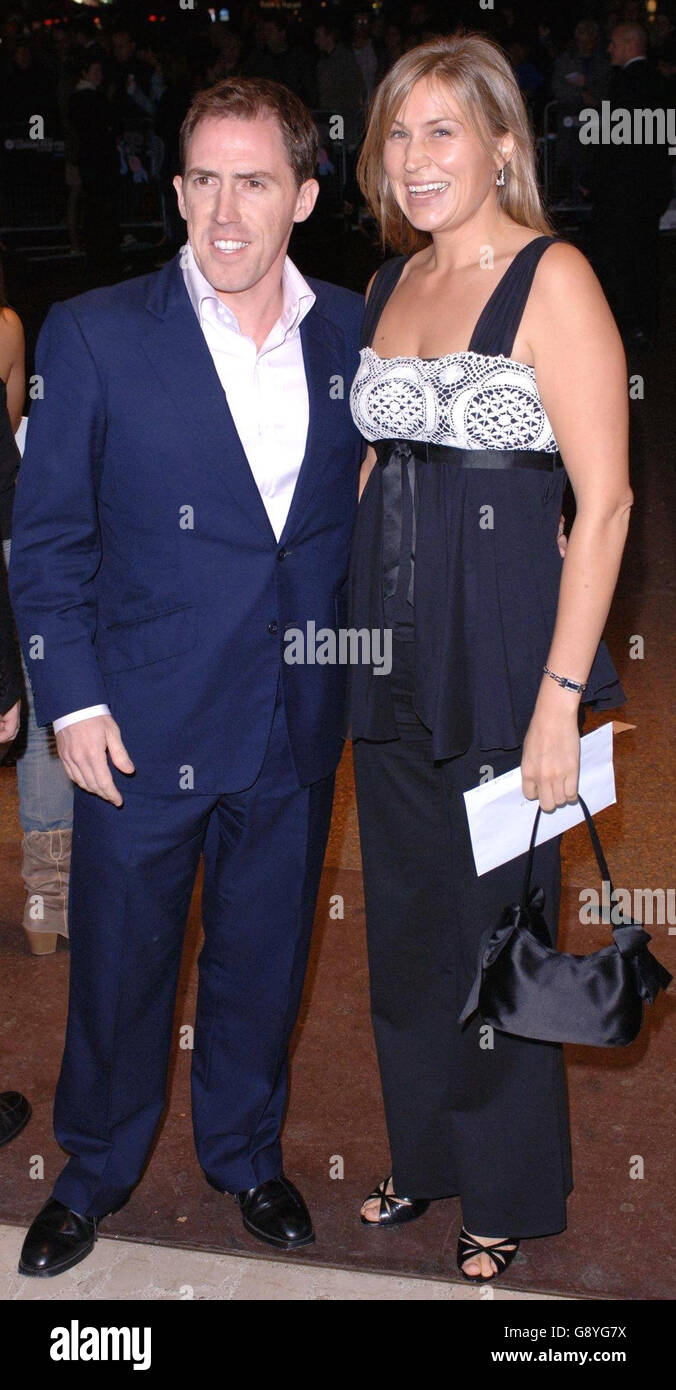 Rob Brydon and Claire Holland arrive at the screening of 'Cock and Bull ...