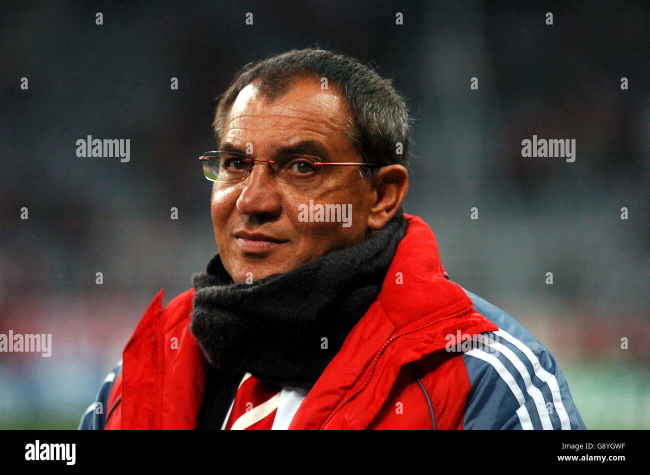 Allianz arena bayern munichs coach felix magath hi-res stock ...