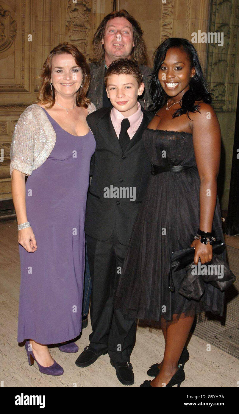 Eastenders cast members Gerry Cowper (L), David Spinx (back), Petra ...