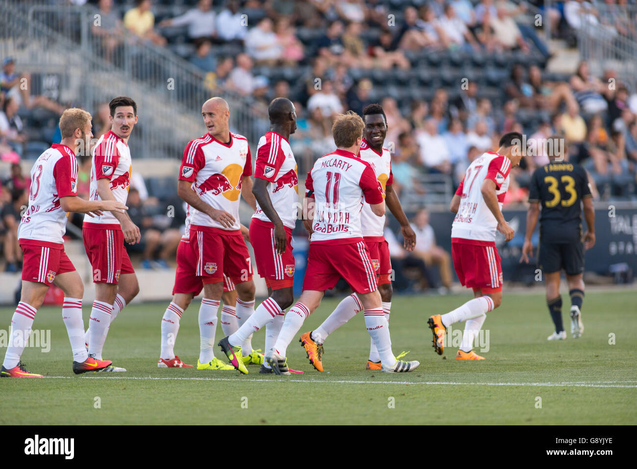 Chester, Pennsylvania, USA. 29th June, 2016. The Red Bulls, celebrate ...