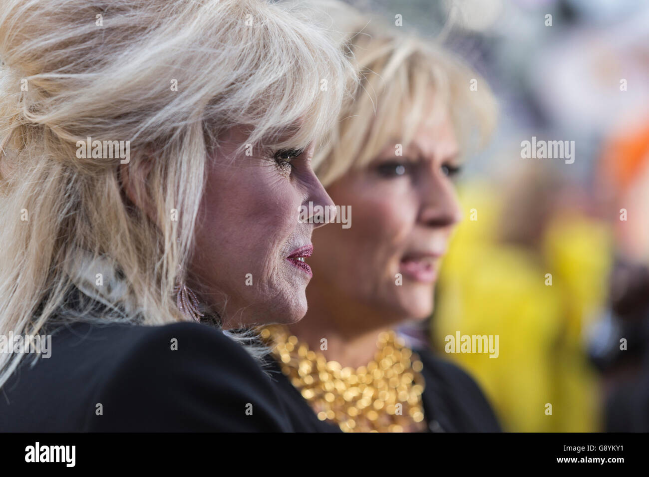 London, UK. 29 June 2016. Joanna Lumley (Patsy Stone) and Jennifer ...