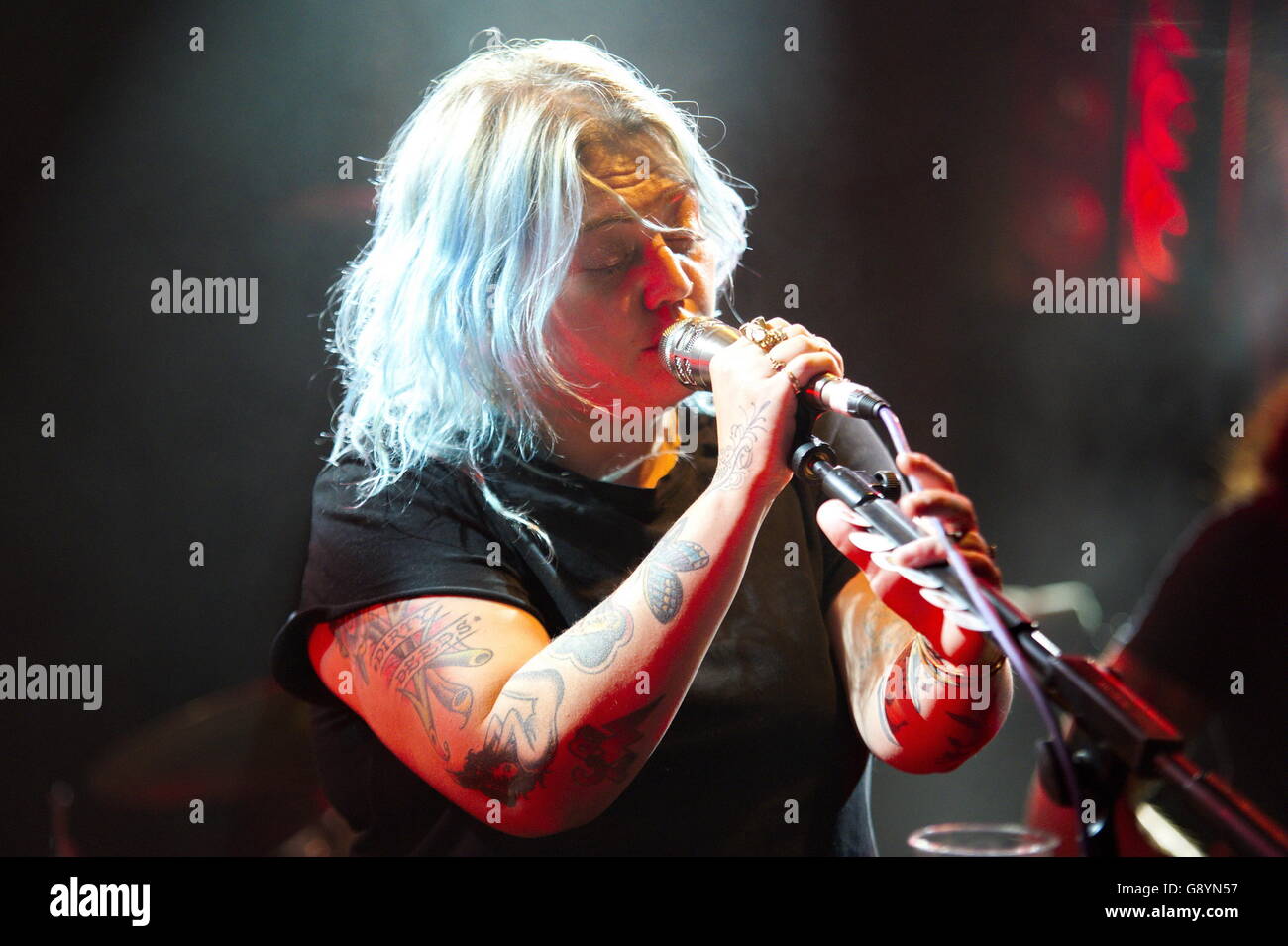 Berlin, Germany. 29th June, 2016. American singer Elle King performing ...