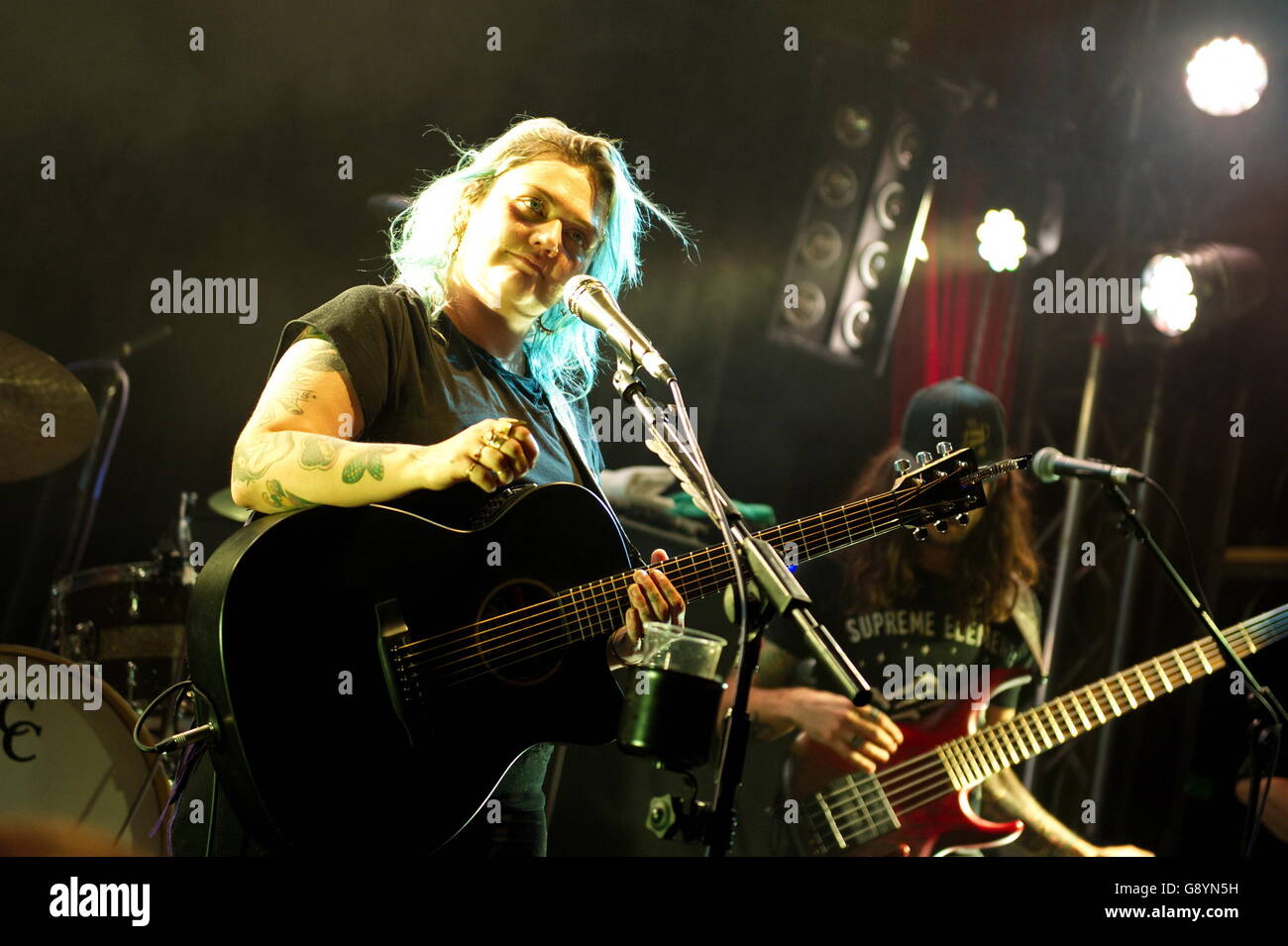 Berlin, Germany. 29th June, 2016. American singer Elle King performing ...