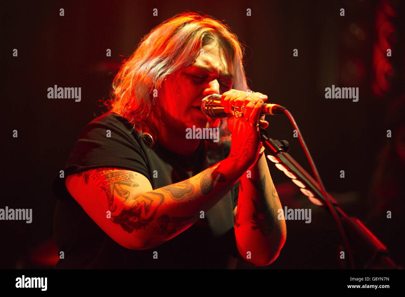 Berlin, Germany. 29th June, 2016. American singer Elle King performing ...