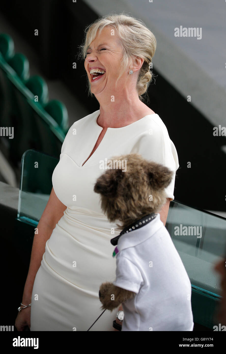 London, UK. 1st July, 2016. Carol Kirkwood & Hacker The Dog Bbc Weather ...
