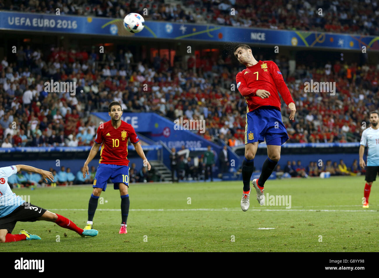 Nice, France. 17th June, 2016. Alvaro Morata (ESP) Football/Soccer ...
