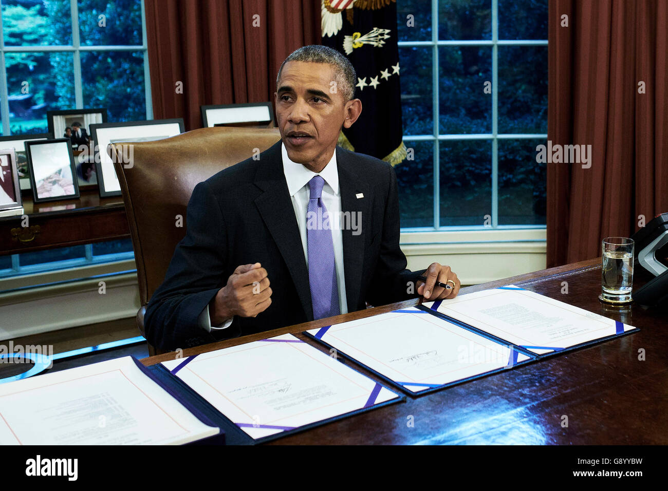 United States President Barack Obama makes a statement before signing ...
