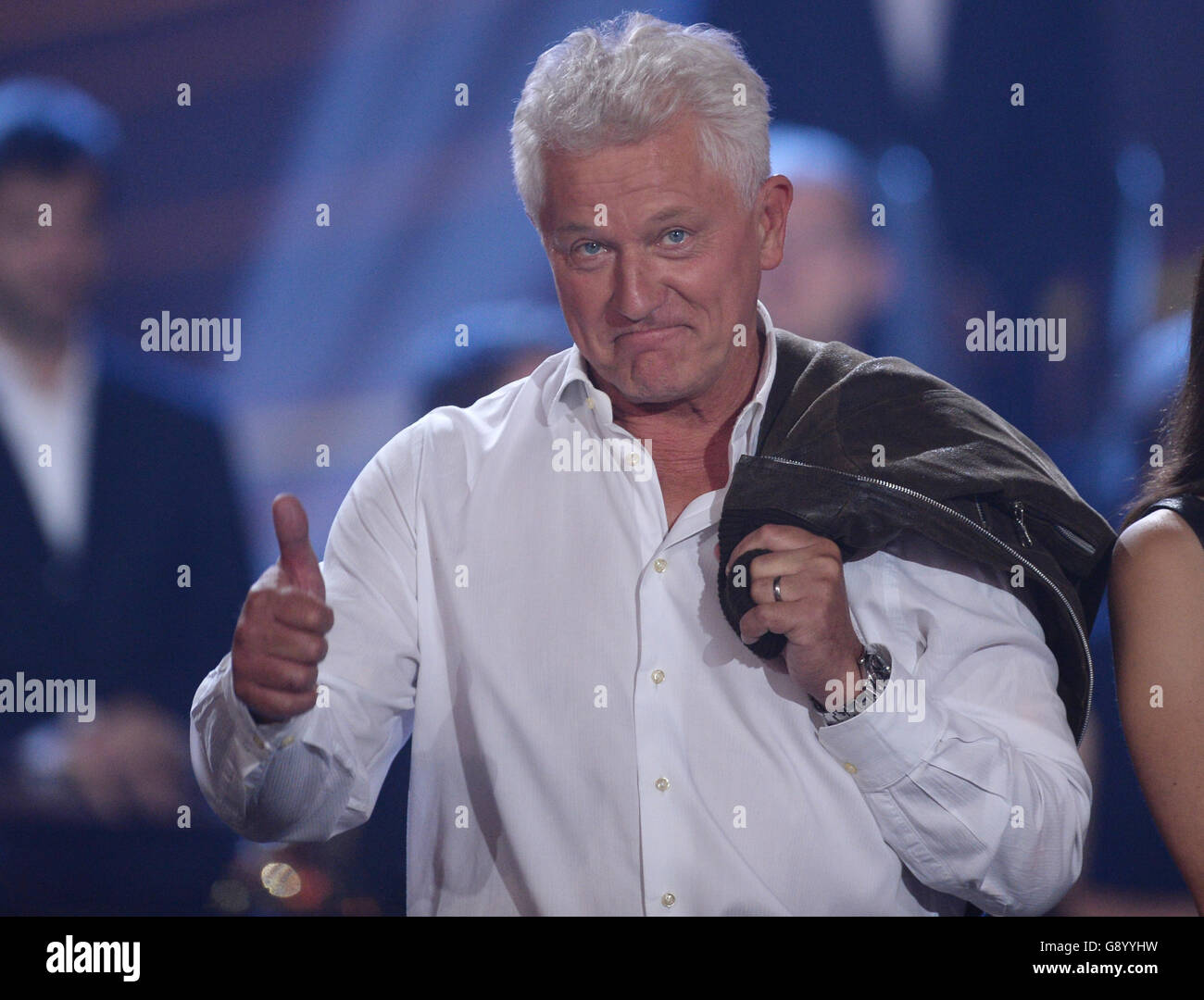 Actor Miroslav Nemec gestures during the show 'Unsere gröten Hits' (lit ...