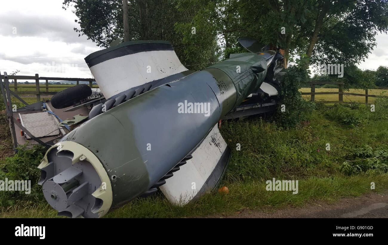 Guildford, Surrey Friday 1 July 2016 A World War Two spitfire plane ...