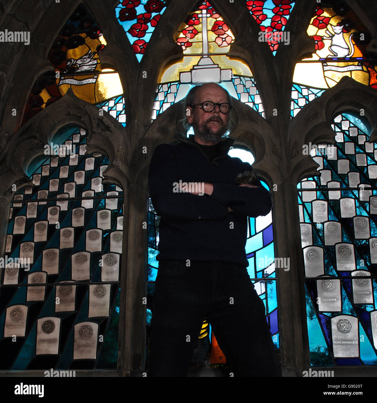 MEMORIAL STAINED GLASS WINDOW Stock Photo - Alamy