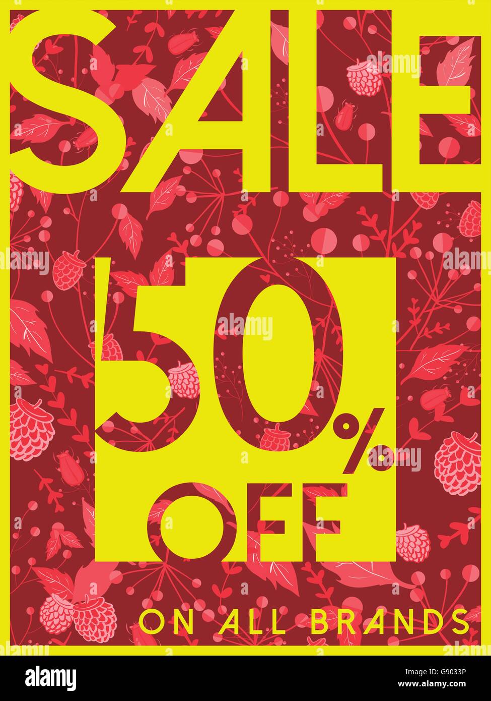 Attractive sale poster template design hi-res stock photography and ...