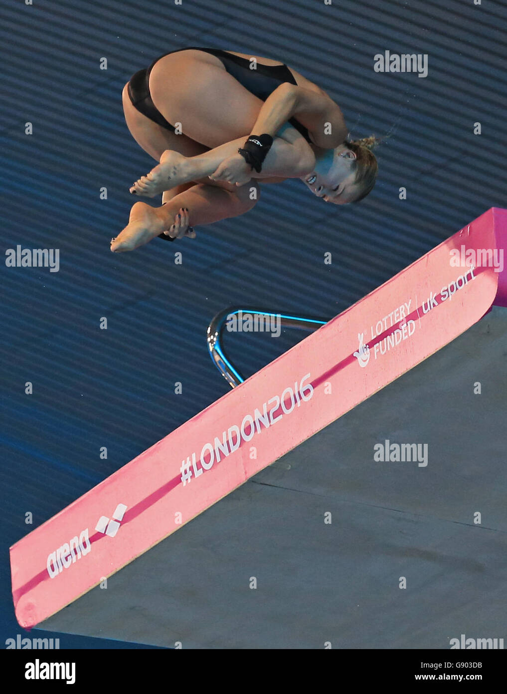 Great Britain's Tonia Couch in the women's platform preliminary round ...