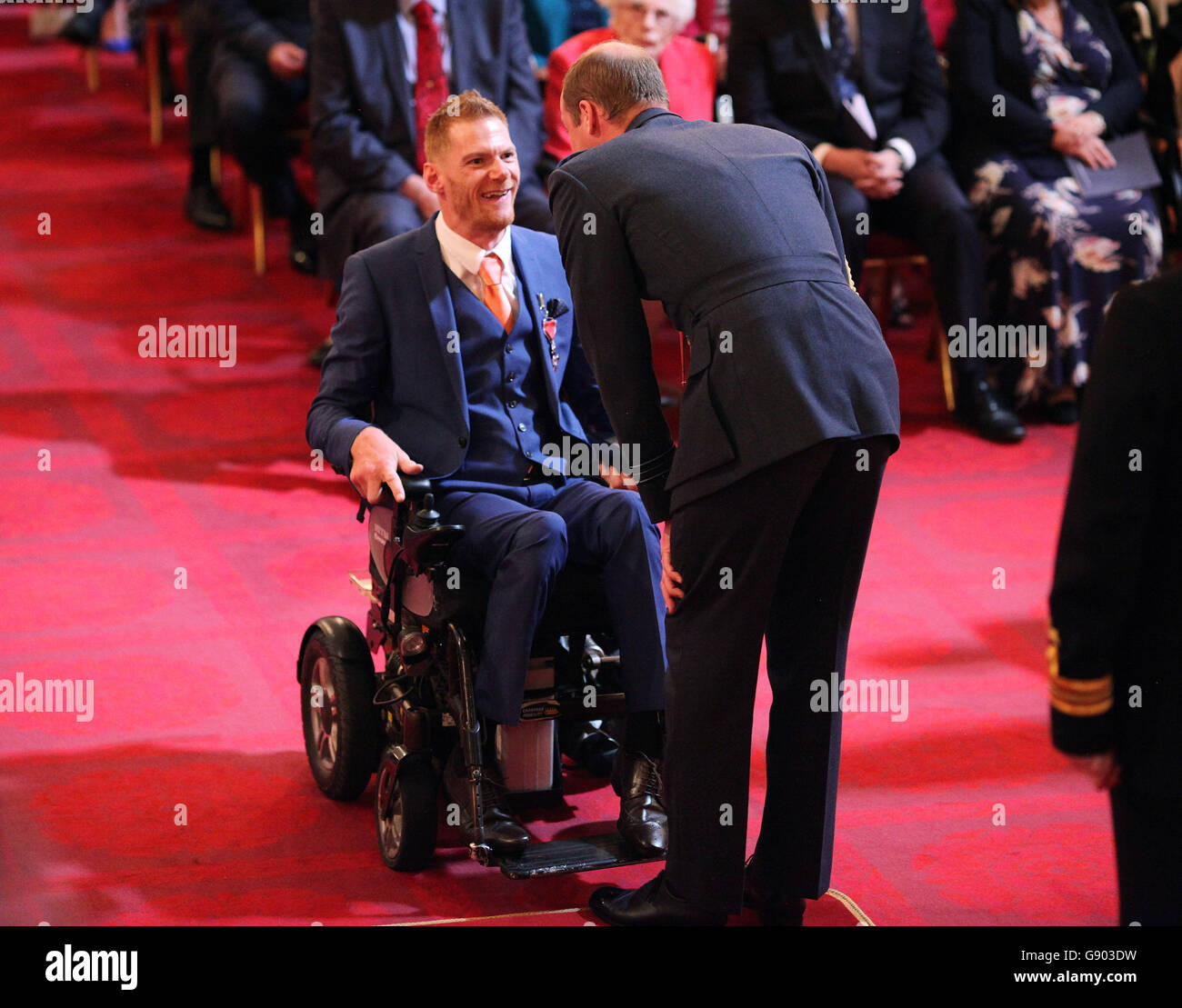 Receives mbe duke cambridge investiture ceremony buckingham palace hi ...