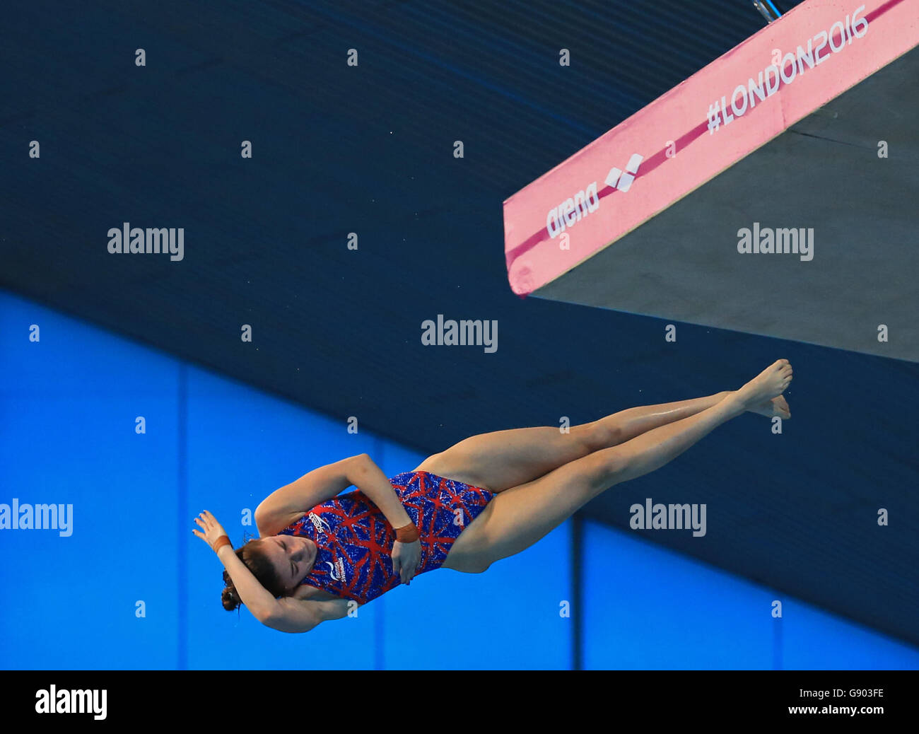 Great Britain's Georgia Ward in the women's platform preliminary during ...