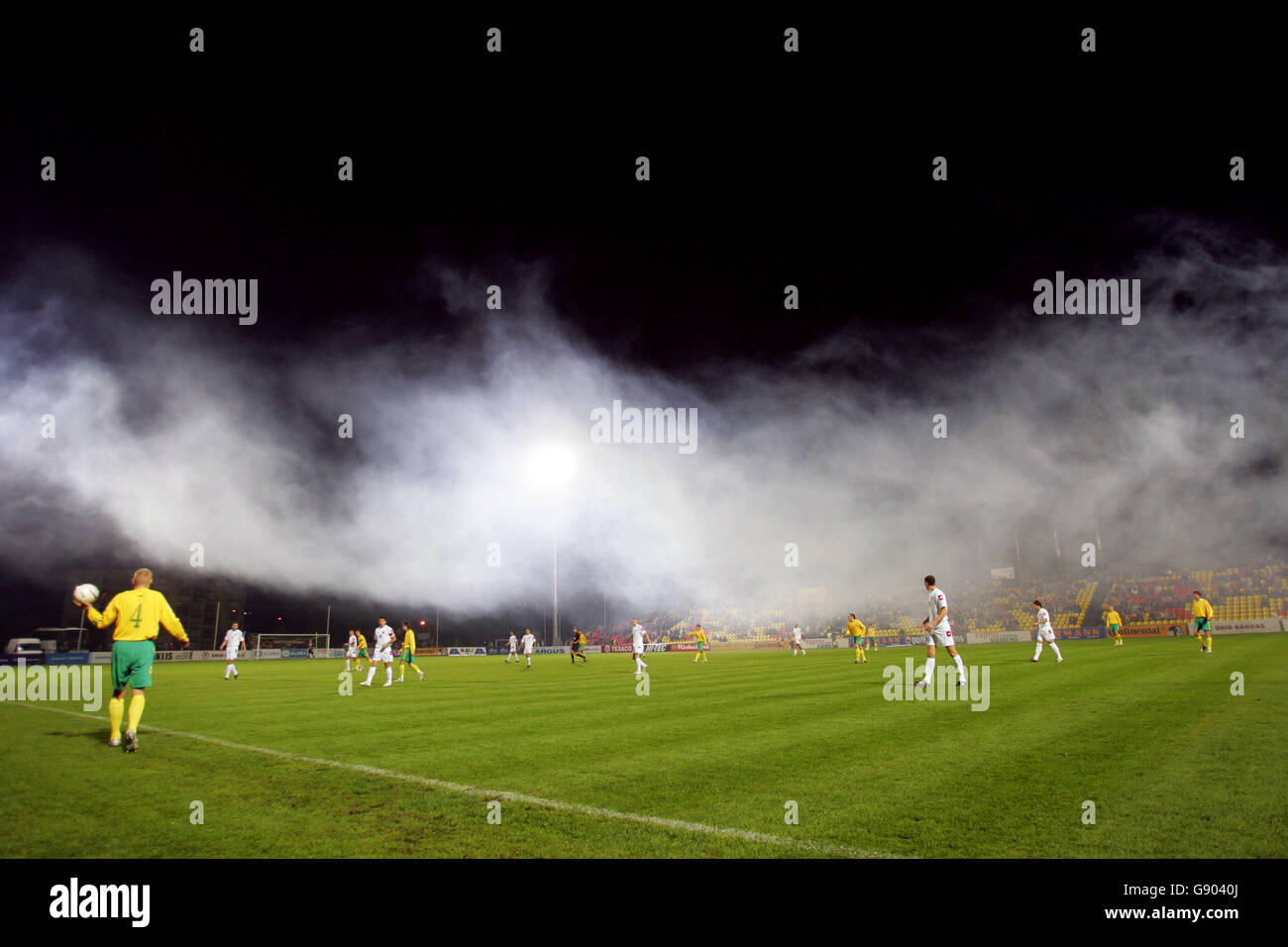 Stadium view football flares soccer hi-res stock photography and images ...