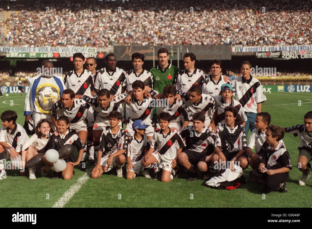 Brazilian Soccer - Vasco de Gama v Botafogo. Vasco de Gama's team Stock ...
