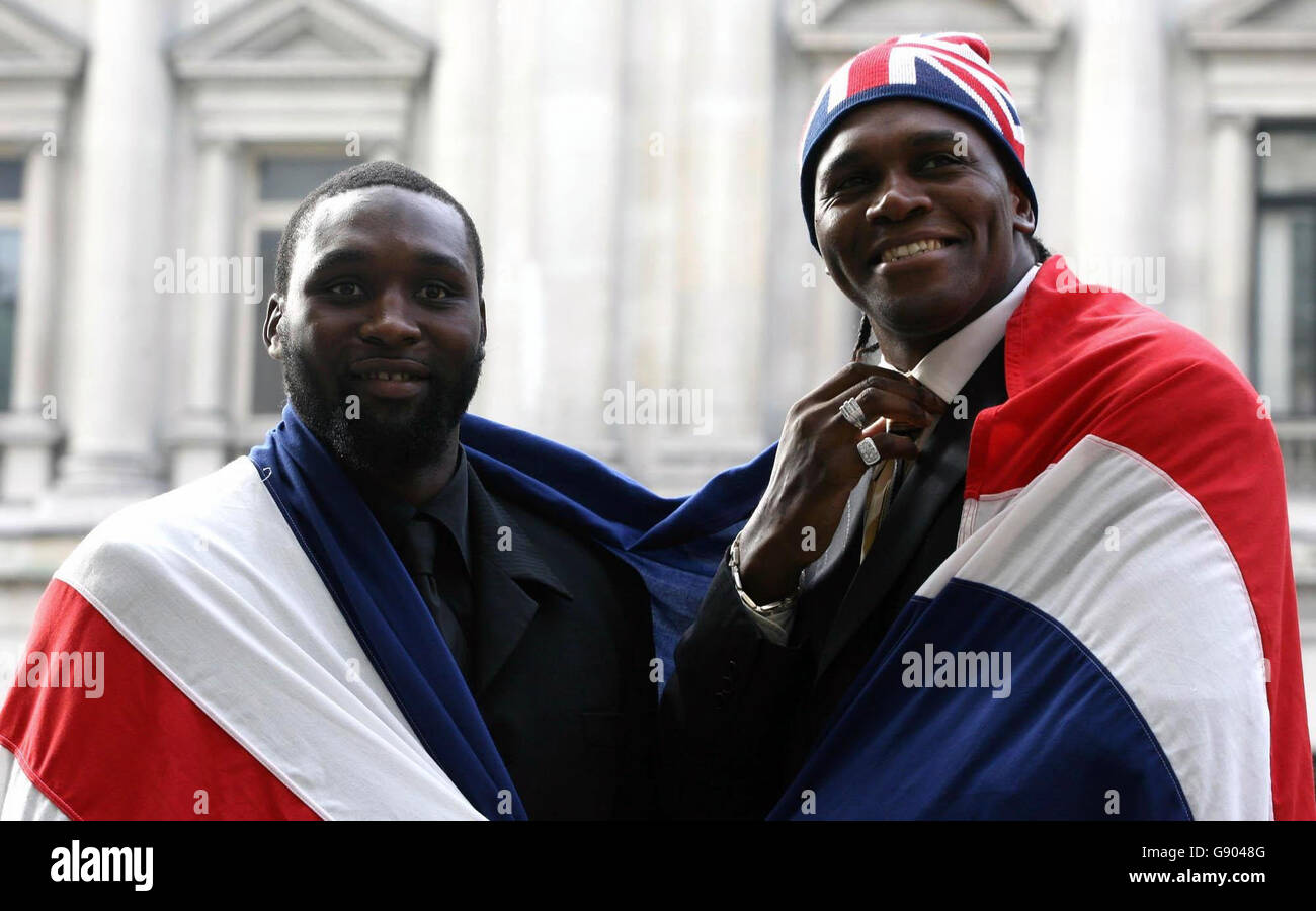 Audley harrison r and danny williams pose for photographers hi-res ...