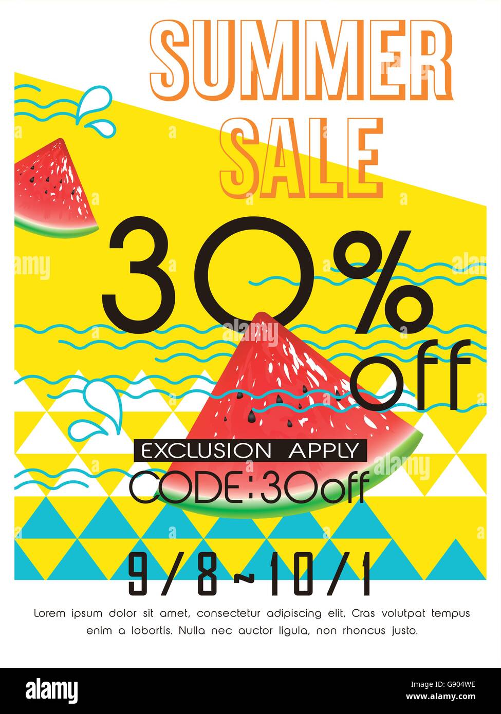 Watermelon Display Stock Vector Images - Alamy