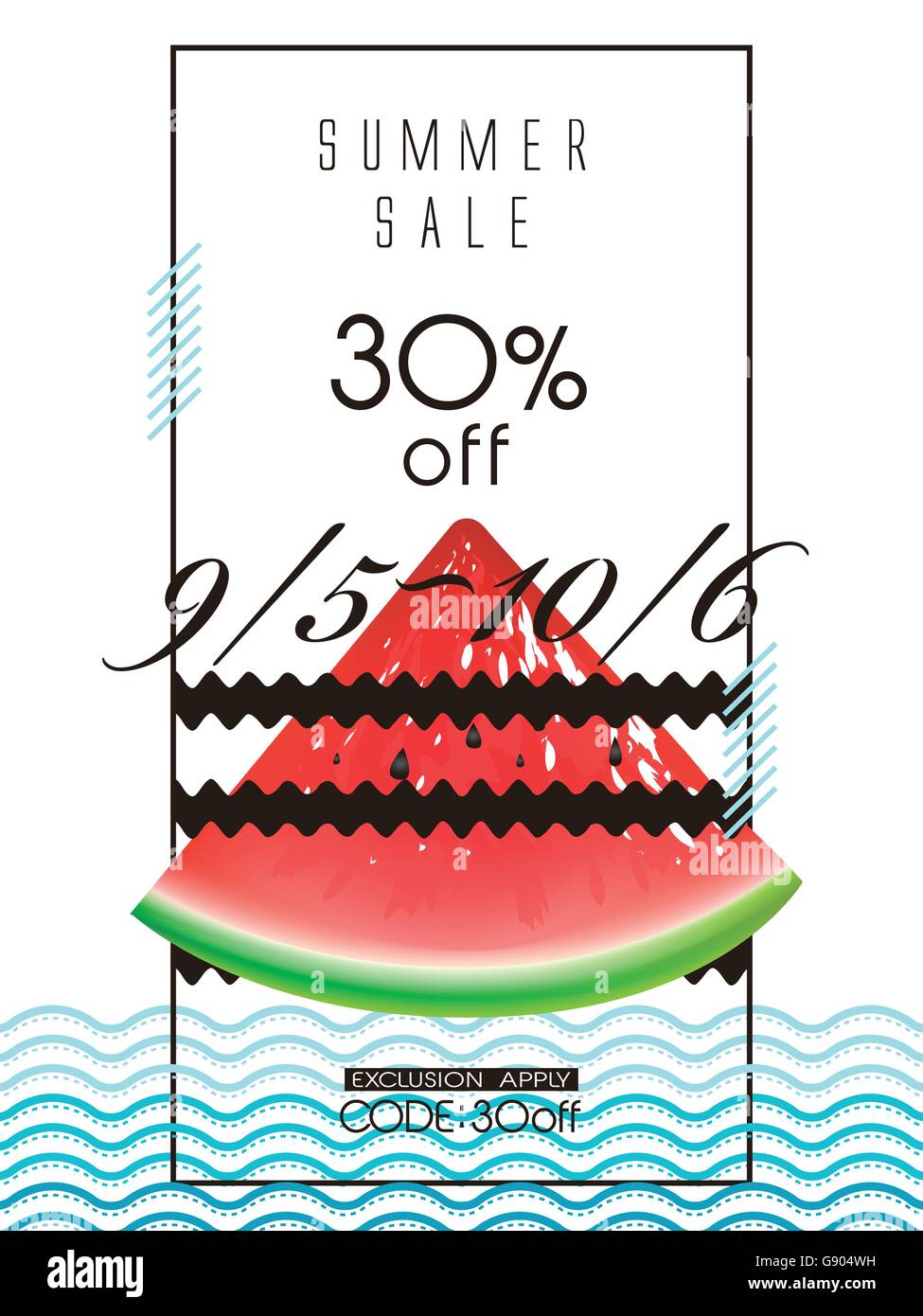 Watermelon Display Stock Vector Images - Alamy